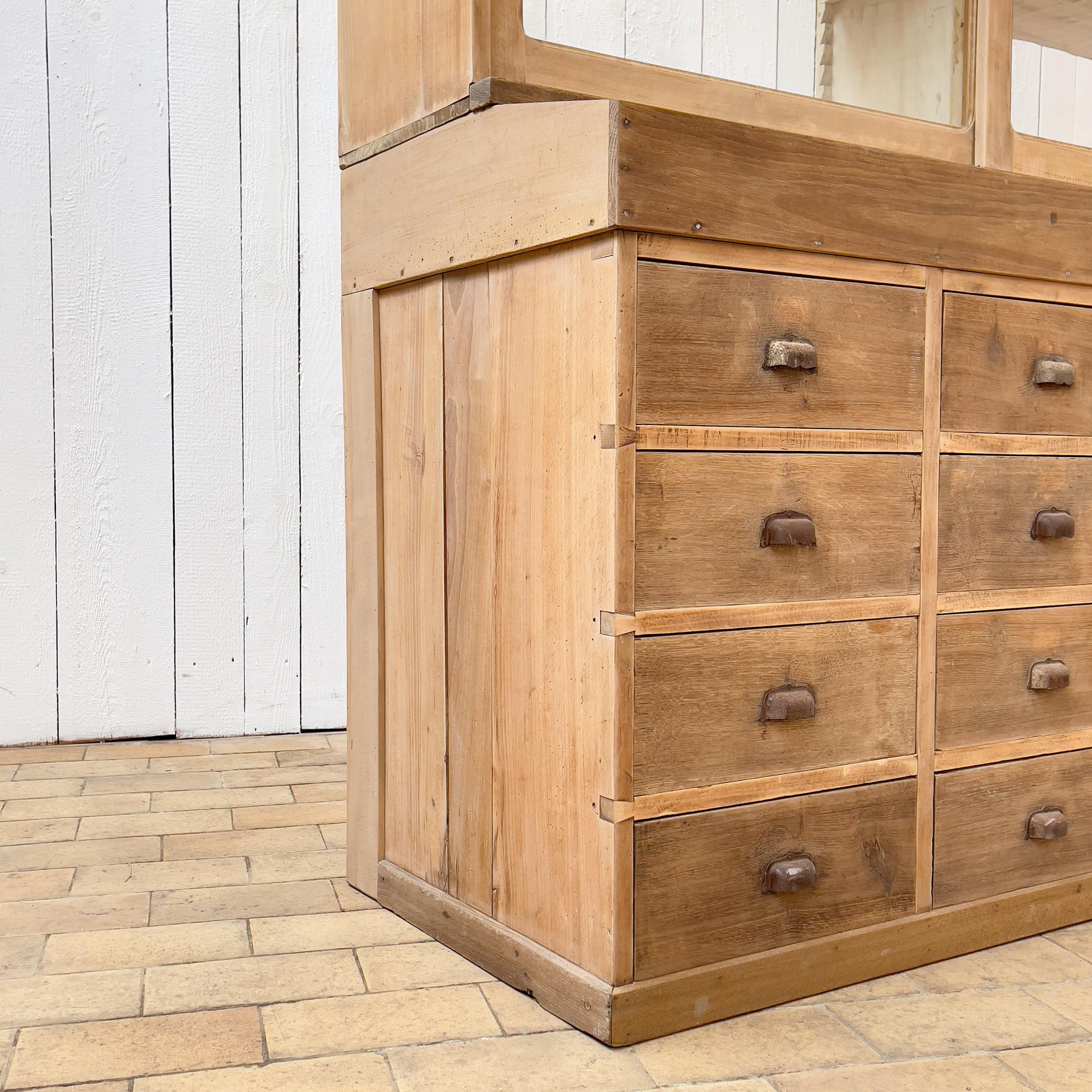 Grocery Cabinet with Drawers and Sliding Doors For Sale at 1stDibs