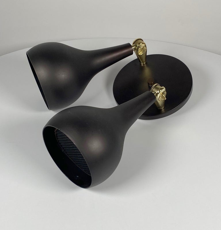 Gross Wood Two Cone Wall or Ceiling Sconce San Francisco Designer For ...