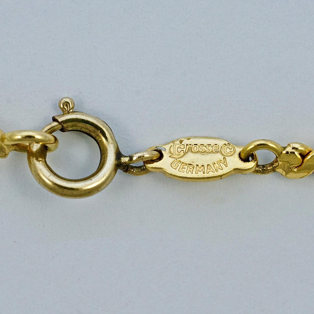 Grosse Germany Long Gold Plated Serpentine Chain Necklace circa 1980s ...