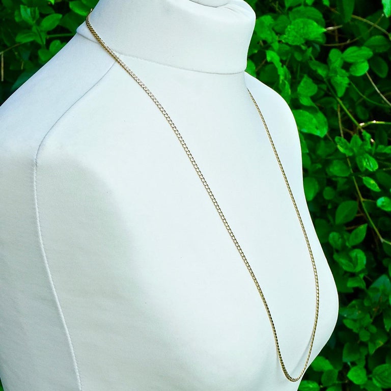 Grosse Germany Long Gold Plated Serpentine Chain Necklace circa 1980s ...