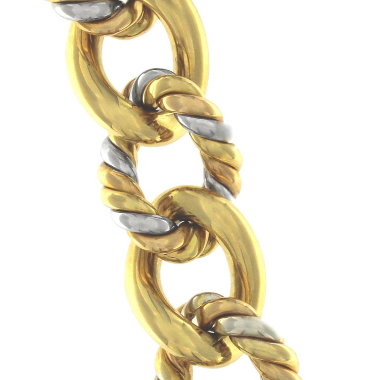 Groumette Bracelet in Three Colors 18 Karat For Sale at 1stDibs