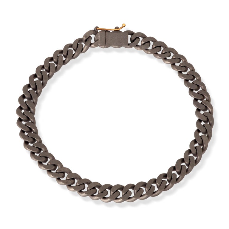 Groumette Line Men's Bracelet in Titanium, Brown Diamonds For Sale at ...