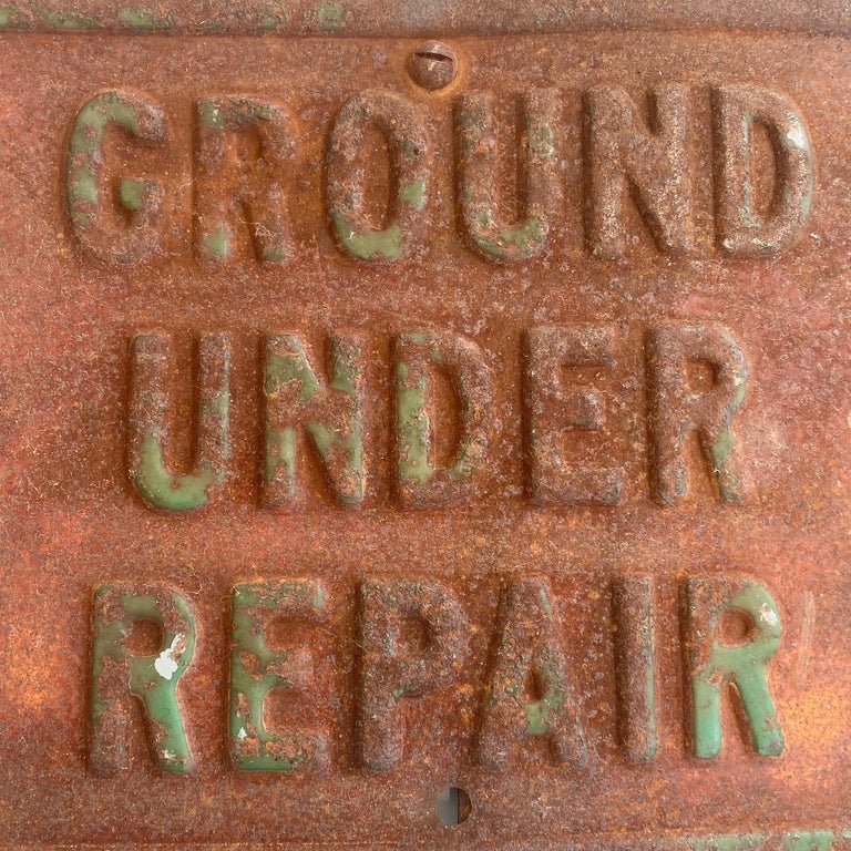 Ground Under Repair Staked Sign For Sale at 1stDibs