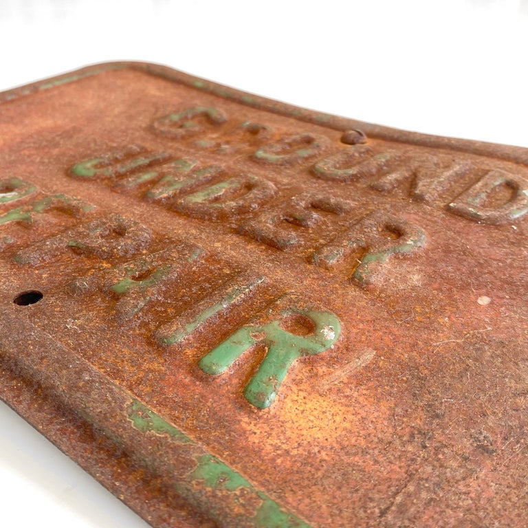 Ground Under Repair Staked Sign For Sale at 1stDibs