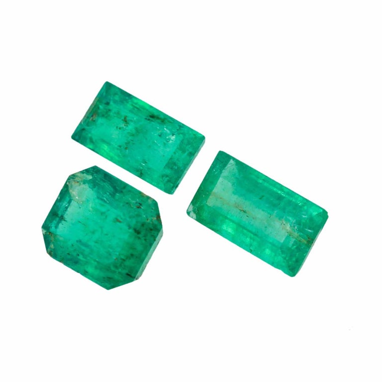 Group of 3 Emeralds, Total Approx. 4.9 Ct For Sale at 1stDibs