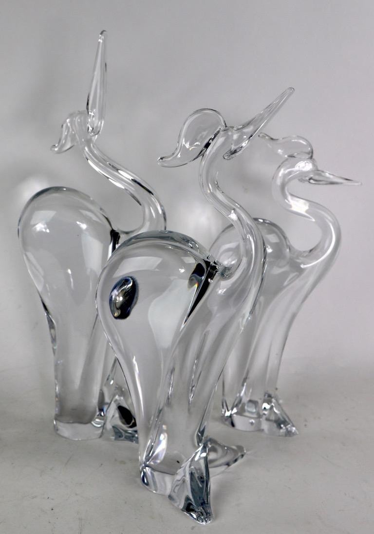 Group of 3 Marcolin Crystal Glass Birds Made in Sweden For Sale at ...