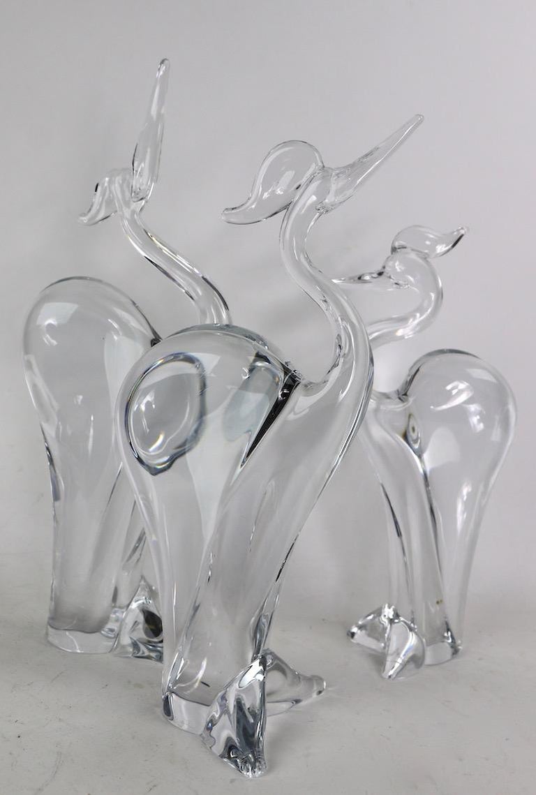 Group of 3 Marcolin Crystal Glass Birds Made in Sweden For Sale at ...