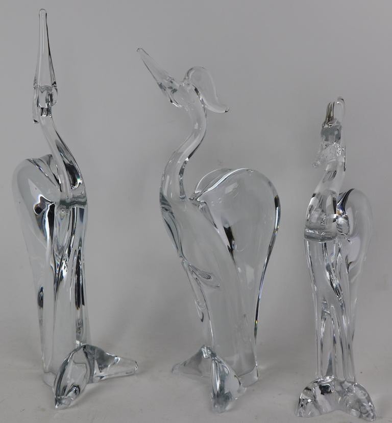 Group of 3 Marcolin Crystal Glass Birds Made in Sweden For Sale at ...