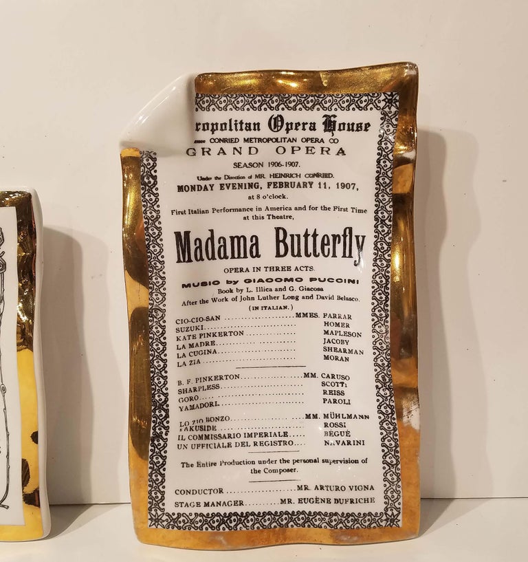 Group of 3 Vintage Italian Opera Plate Genuine Piero Fornasetti Milano ...