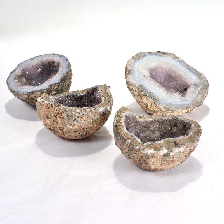Group of 4 Amethyst Geodes For Sale at 1stDibs