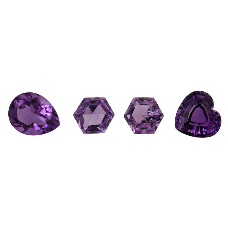 Group of 8 Faceted Amethysts For Sale at 1stDibs