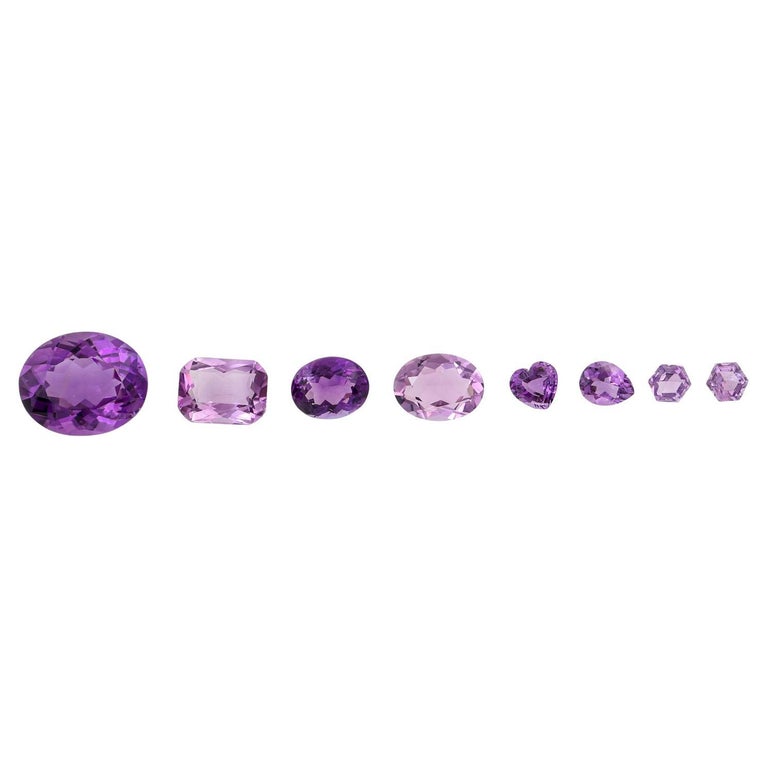 Group of 8 Faceted Amethysts For Sale at 1stDibs