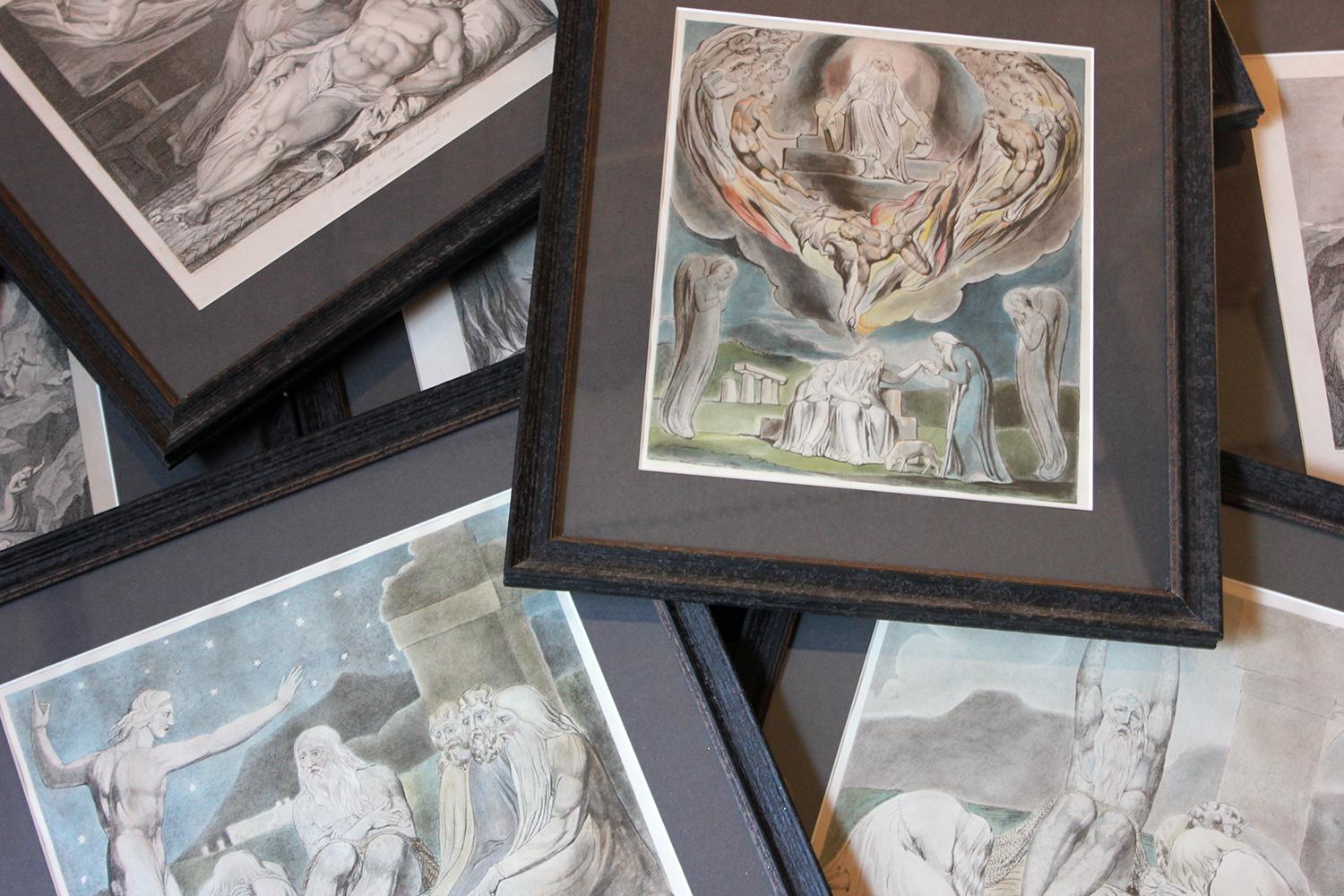 Group of 9 William Blake Artworks, 6 Engravings and 3 Watercolors at ...