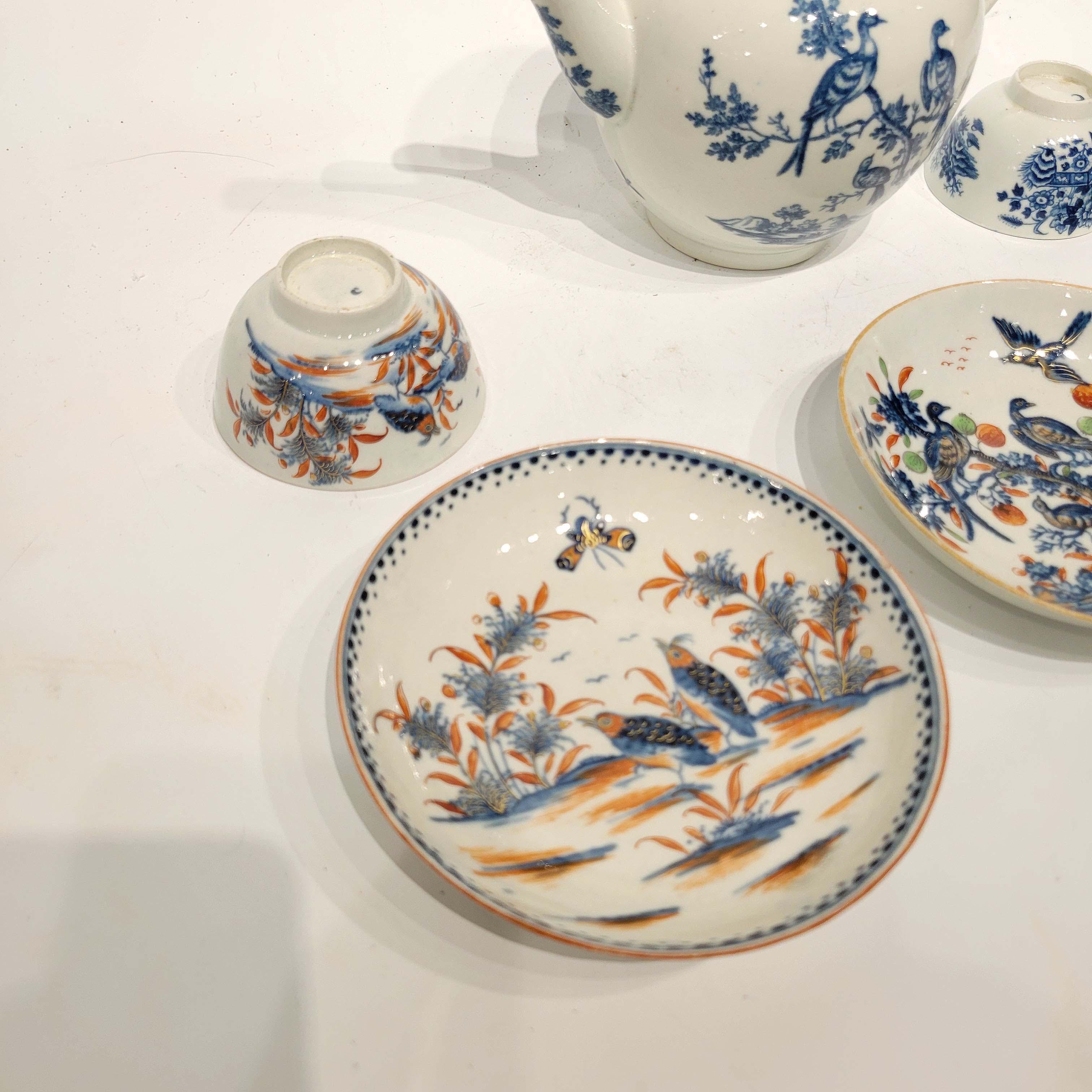 Group of Dr. Wall Worcester Porcelain, circa 1755 For Sale at 1stDibs