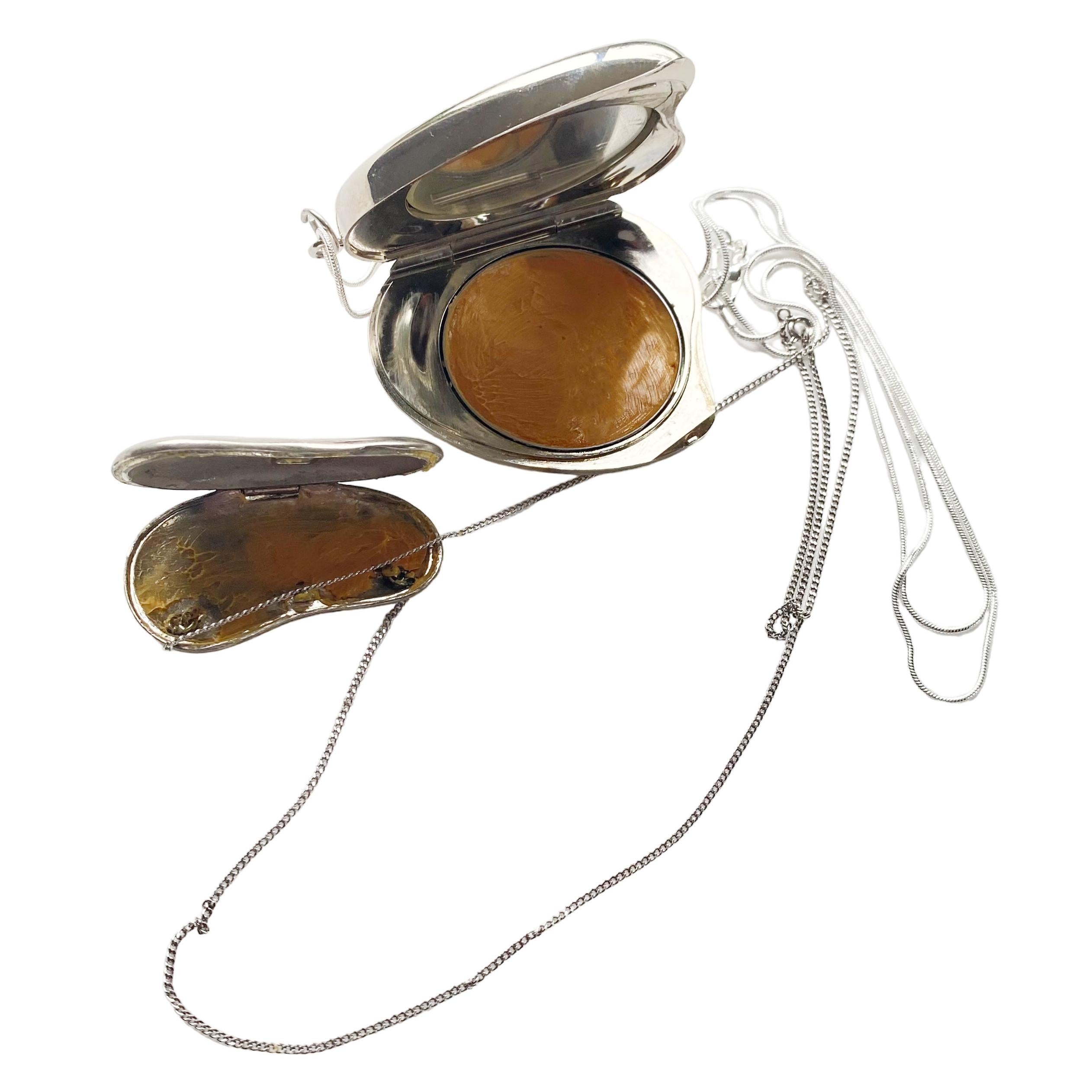 Pair of Elsa Peretti for Halston Solid Perfume Pendant Necklaces For ...