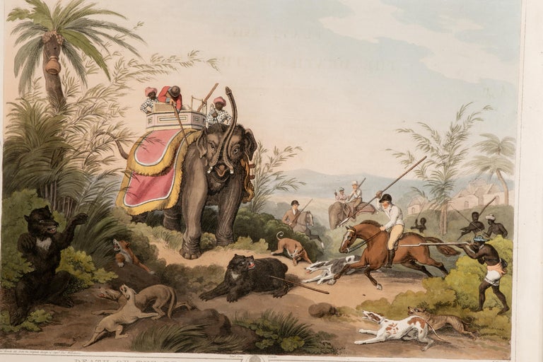 Group of Four 1818-1819 British Colonial Aquatint Engravings For Sale ...