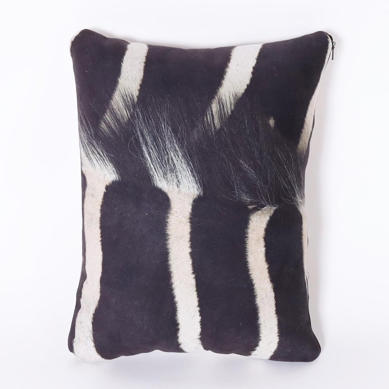 Group of Four British Colonial Style Zebra Print Pillows, Priced ...