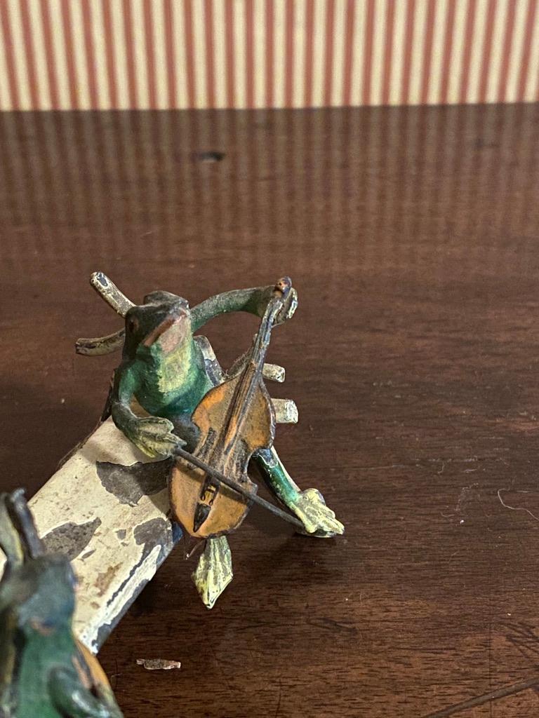 Group of Frog Musicians, Cold Painted Bronze, Austrian, Late 19th ...