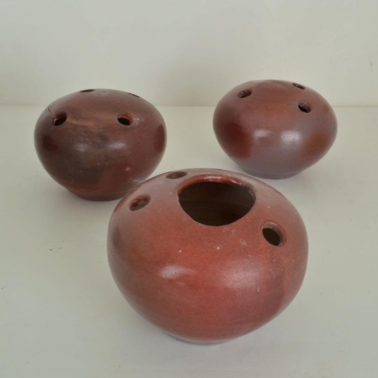 Group of Mid-Century Modern Organic Studio Ceramic Ball Vases For Sale ...