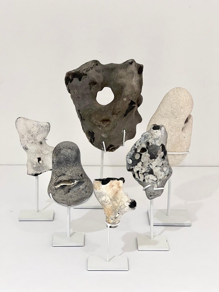 Group of Mounted Natural Sea Stone Specimens from Denmark For Sale at ...