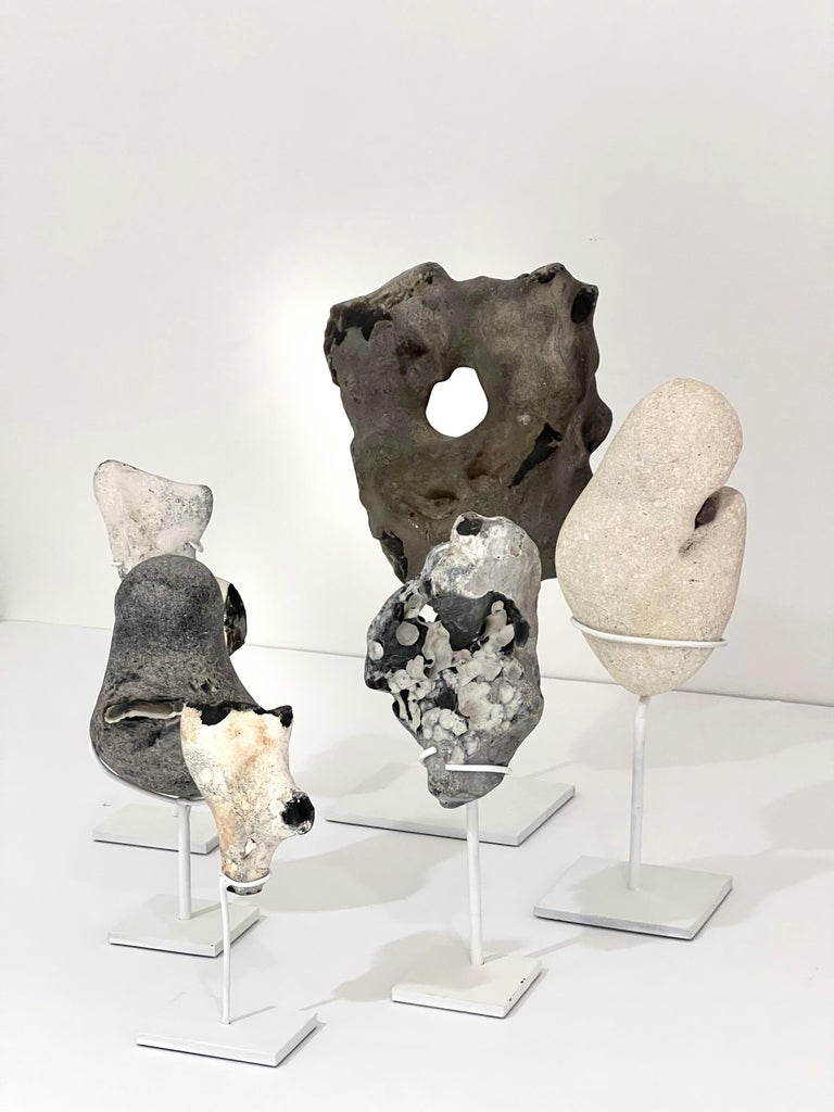 Group of Mounted Natural Sea Stone Specimens from Denmark For Sale at ...