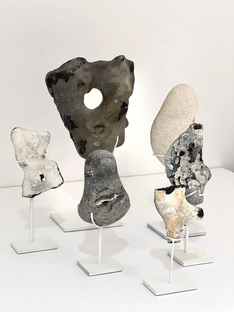 Group of Mounted Natural Sea Stone Specimens from Denmark For Sale at ...