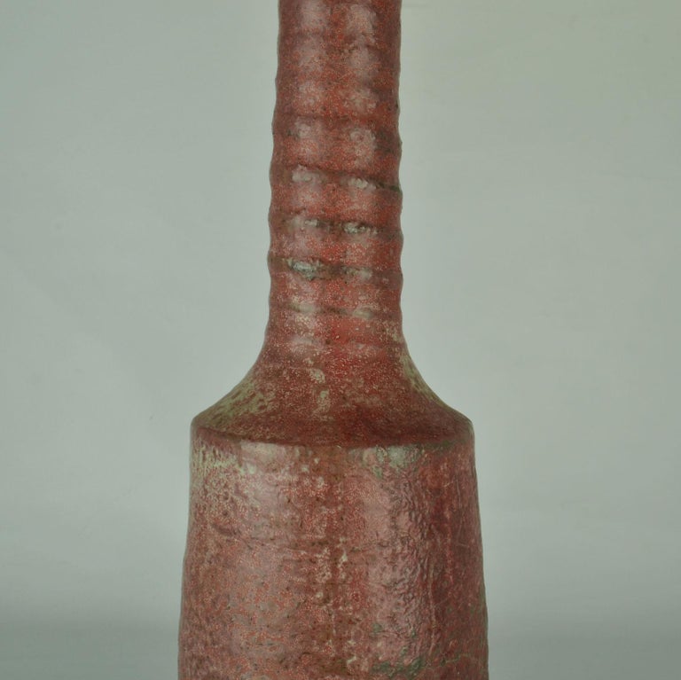 Group of Tall Studio Pottery 1960's Red Earth Tone Vases by Mobach For ...