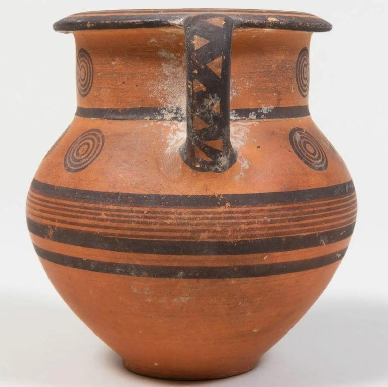 Group of Three Ancient Greek/Cypriot Painted Pottery Amphora and Wine ...