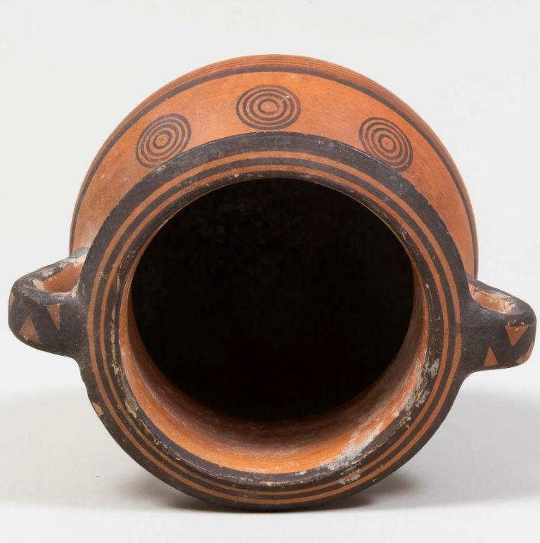 Group of Three Ancient Greek/Cypriot Painted Pottery Amphora and Wine ...