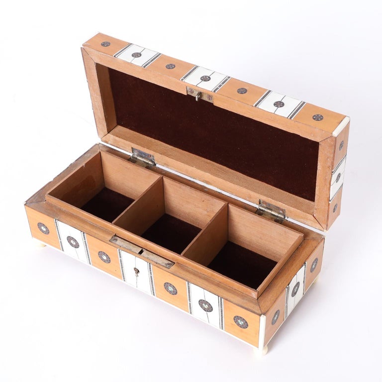 Group of Three Antique Anglo Indian Inlaid Boxes, Priced Individually ...