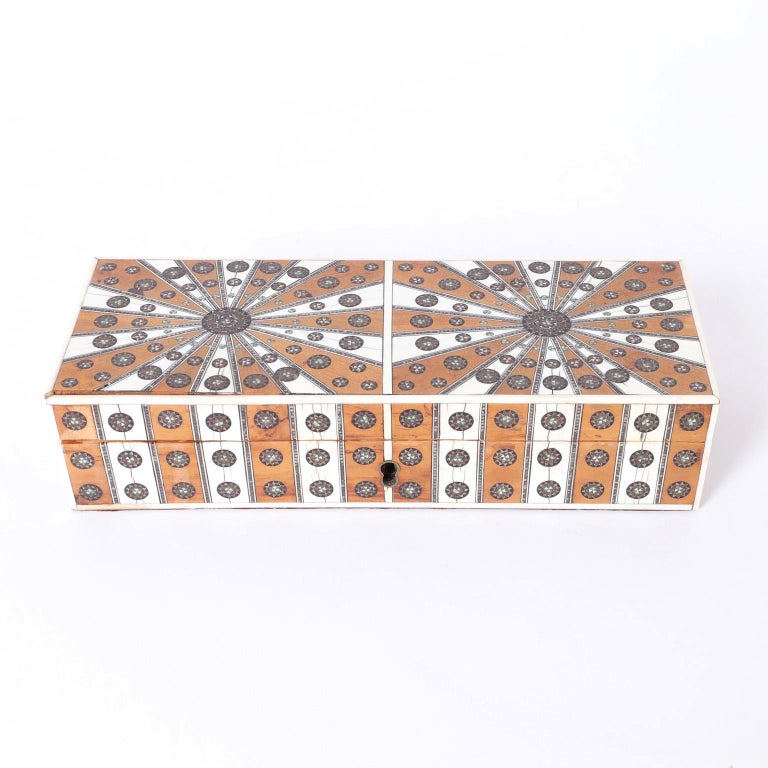 Group of Three Antique Anglo Indian Inlaid Boxes, Priced Individually ...