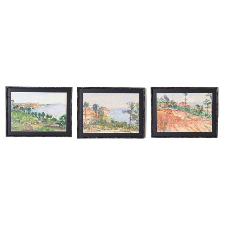 Group of Three Escambia Bay Florida Watercolors by Joy Postle For Sale ...