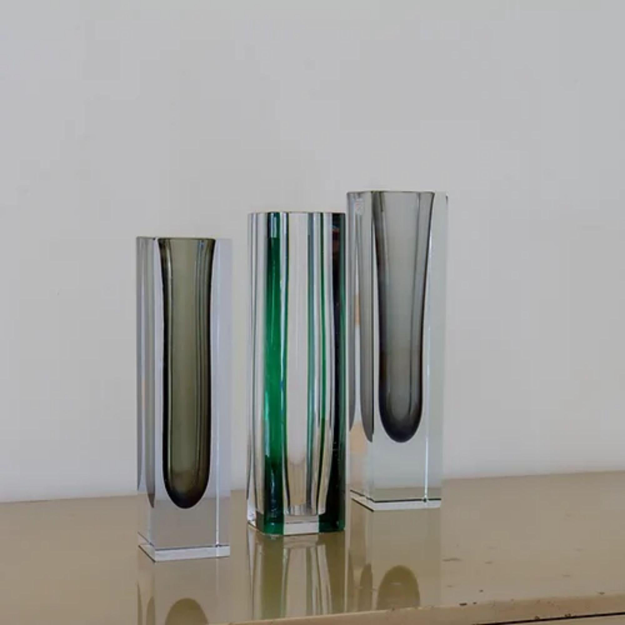 Group of Three Large Murano Glass Vases For Sale at 1stDibs