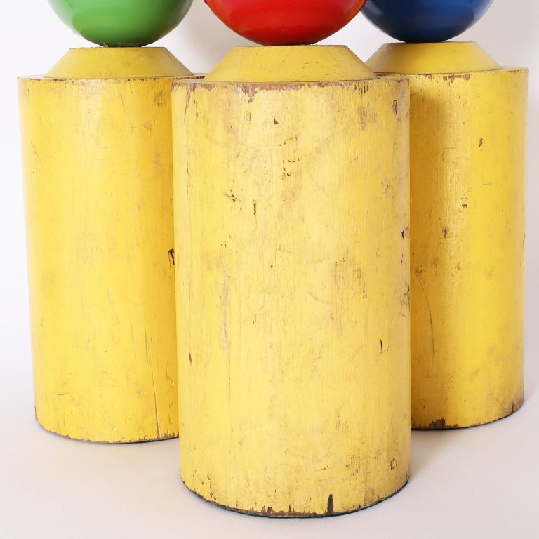 Group of Three Vintage Decorative Ball Top Pegs For Sale at 1stDibs