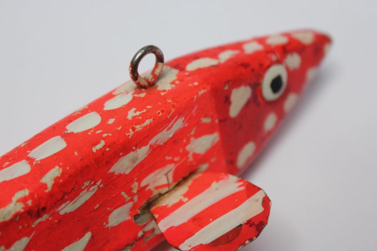 Grouping of Five Hand-Painted and Carved American Folk Art Fish Decoys ...
