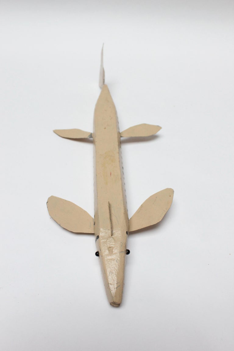 Grouping of Five Hand-Painted and Carved American Folk Art Fish Decoys ...