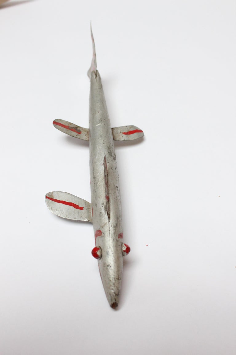 Grouping of Five Hand-Painted and Carved American Folk Art Fish Decoys ...