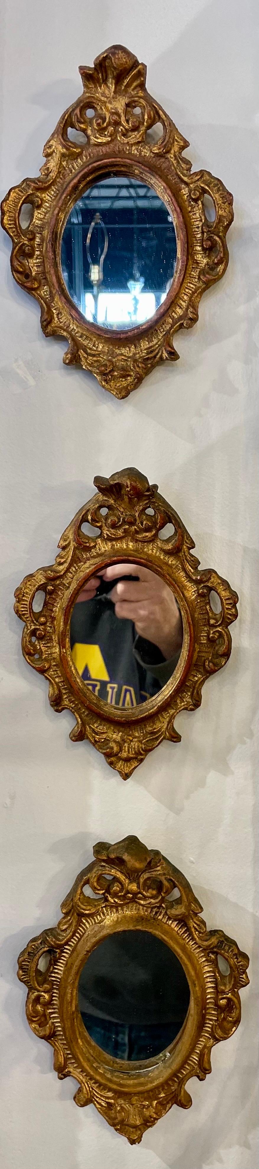 Grouping of Three Italian Giltwood Florentine Mirrors For Sale at 1stDibs