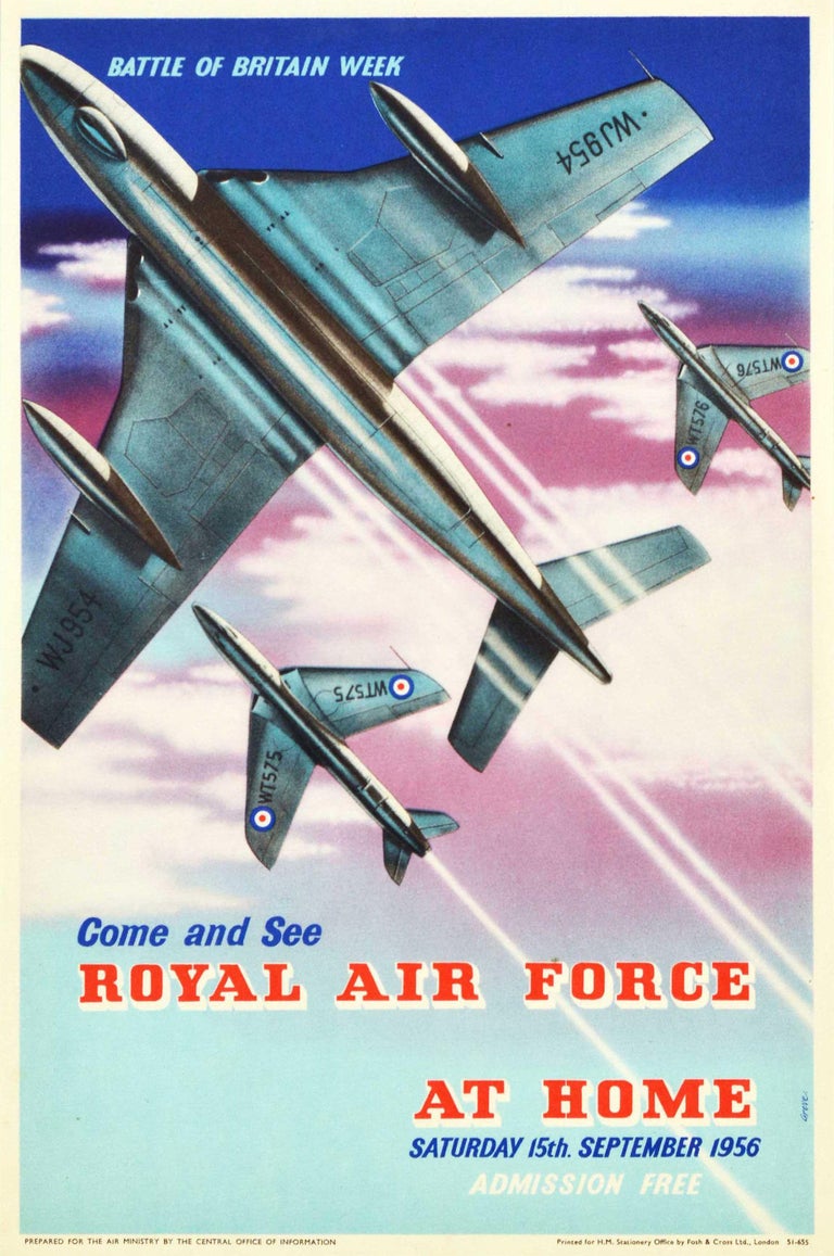 Grove - Original Vintage Poster RAF Royal Air Force At Home Battle Of ...
