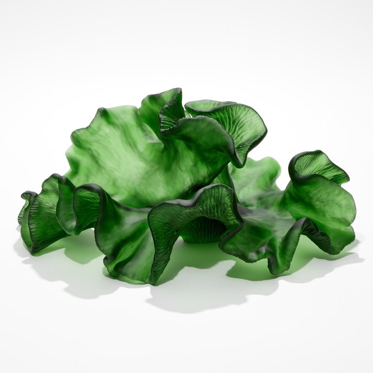 Growing Spirit, Rich Sumptuous Green Cast Glass Sculpture by Monette ...