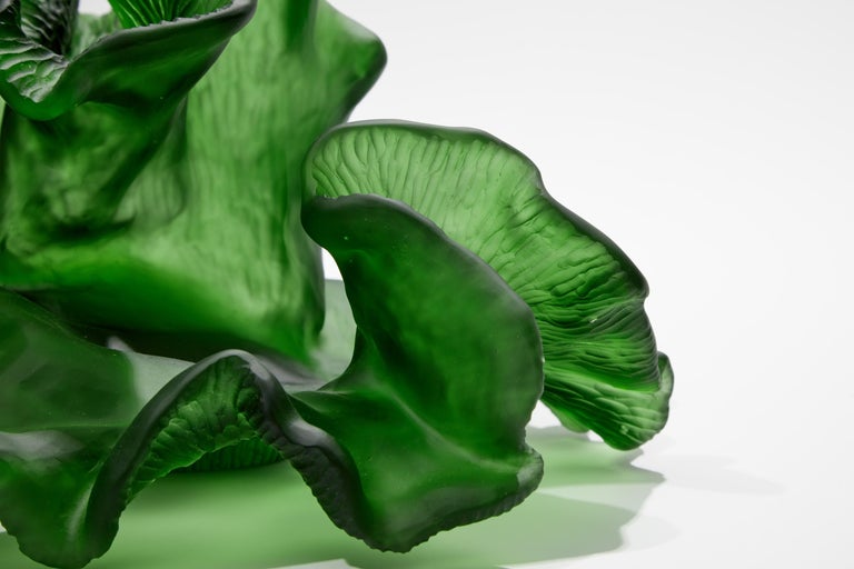 Growing Spirit, Rich Sumptuous Green Cast Glass Sculpture by Monette ...