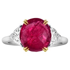 5 Carat No Heat Burma Ruby Diamond Ring For Sale at 1stDibs | burmese ruby 5 carat, 5 carat ...