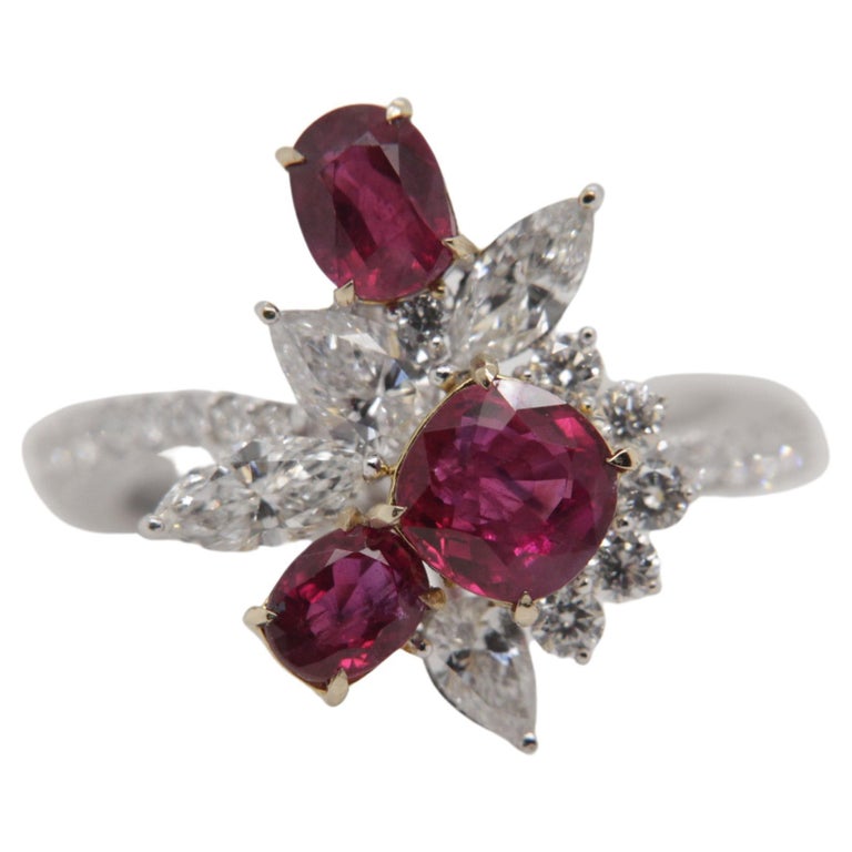 GRS Certified 1.05 Carat Burmese Ruby No Heat Pigeon Blood Ring in 18K ...