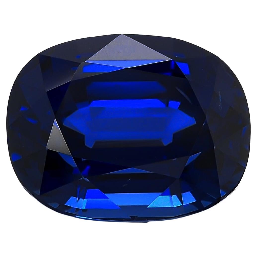 10 Carat Vivid Blue Sapphire and Diamond Ring For Sale at 1stDibs