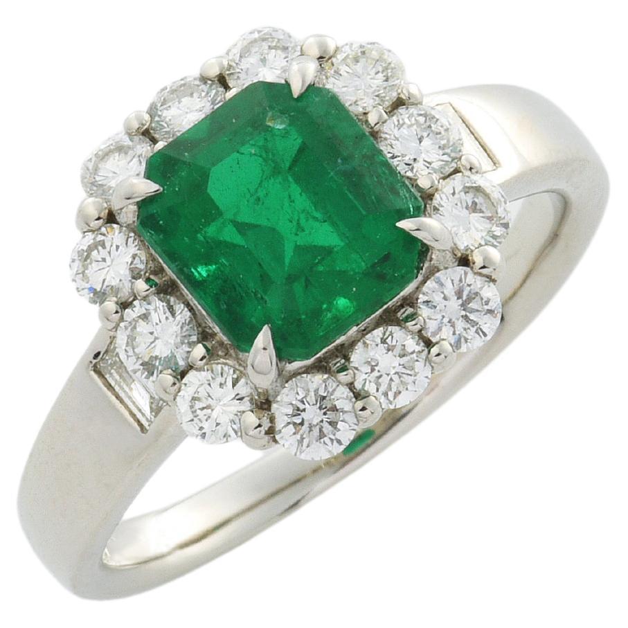GRS Certified 1.87 ct Muzo "Vivid Green" Colombian Emerald Ring For Sale at 1stDibs