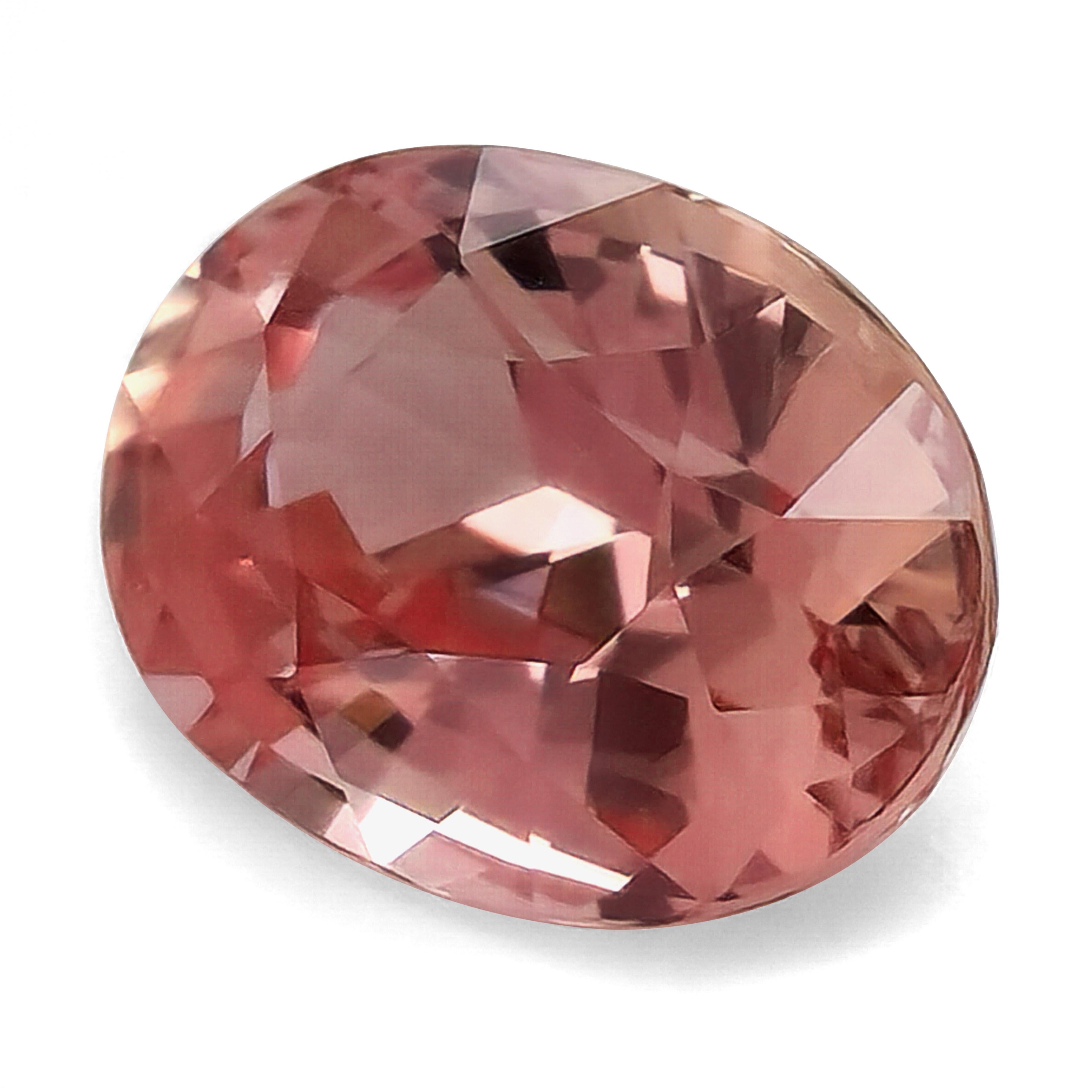 Natural Unheated Orange Padparadscha Sapphire Stone 2.12 carats with ...