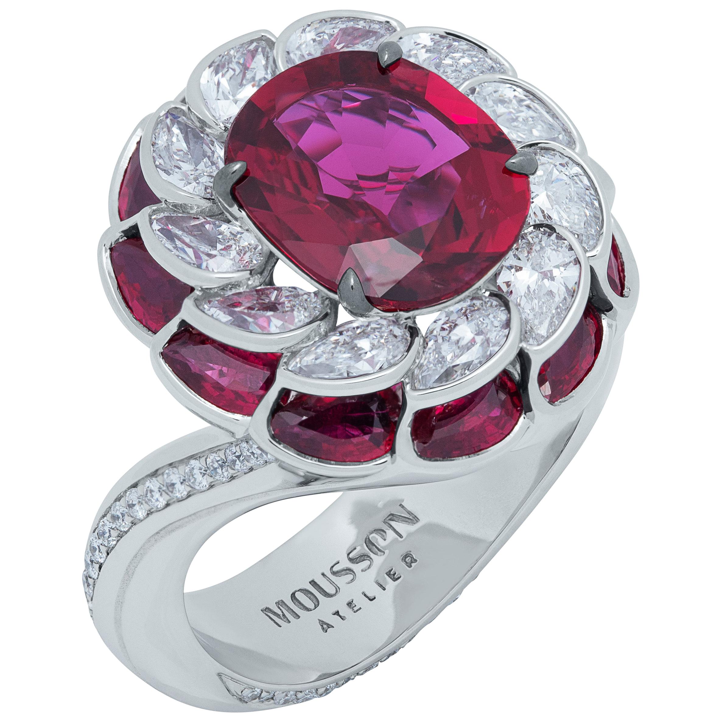 21.98 Carat Rutile Quartz 18 Karat Yellow and White Gold Ring For Sale ...