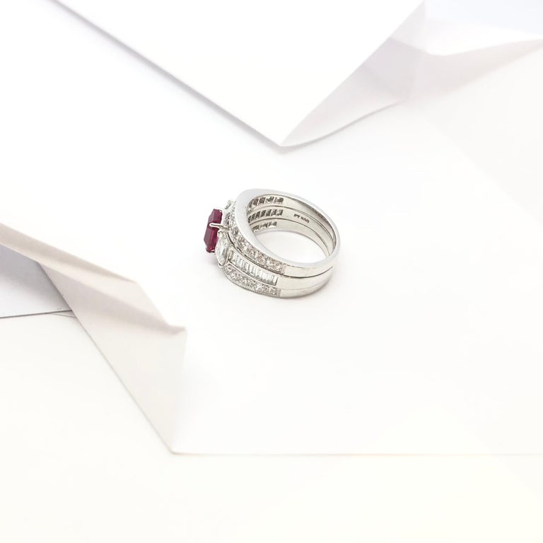 GRS Certified 2cts Pigeon's Blood Burmese Ruby with Diamond Ring in ...