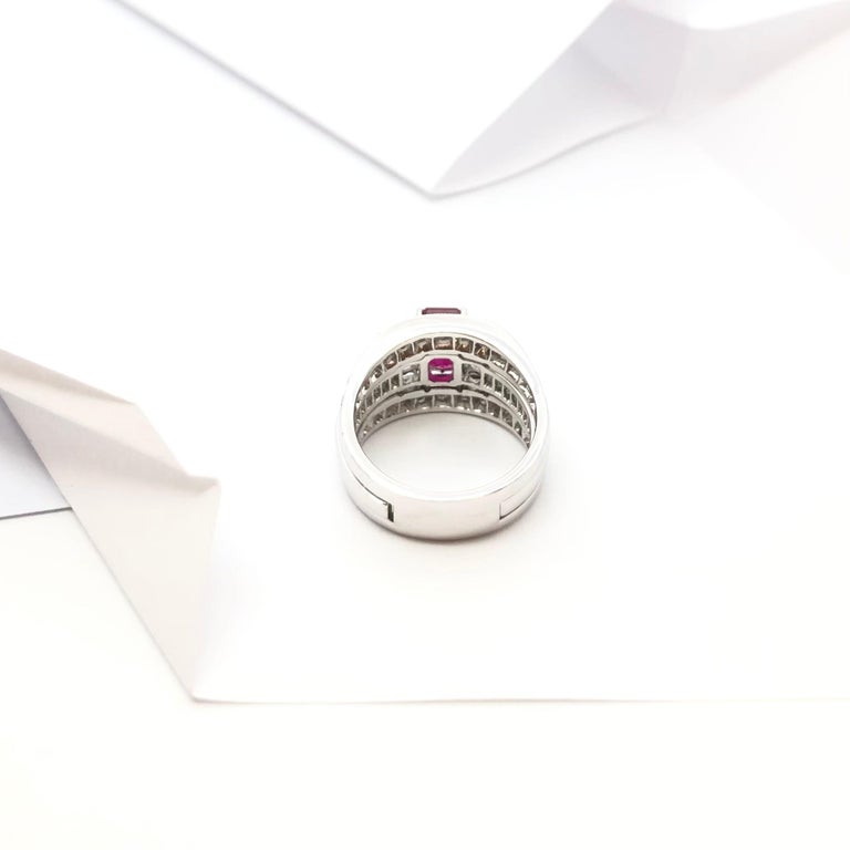 GRS Certified 2cts Pigeon's Blood Burmese Ruby with Diamond Ring in ...