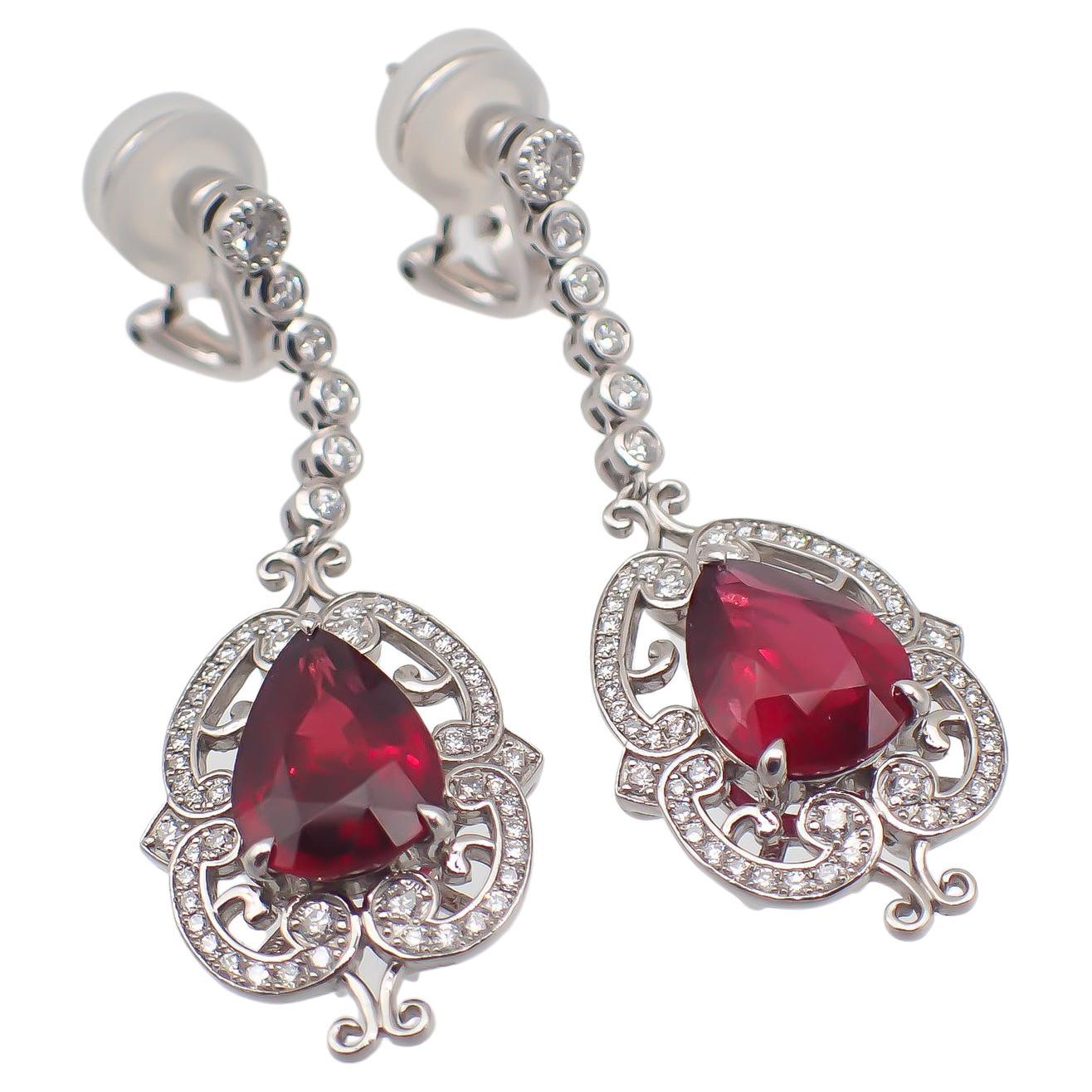 SSEF and GIA Certified Burmese No Heat Pigeon Blood Ruby Diamond ...